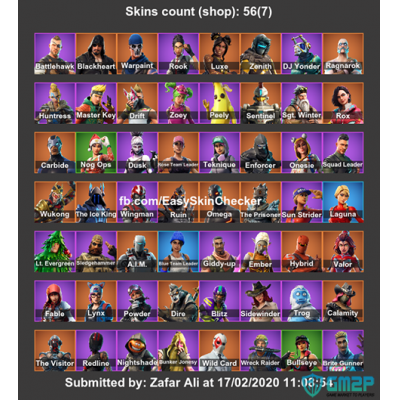 Fortnite Random Accounts of 25-50 Skins with 500-800 V-Bucks Limited ...