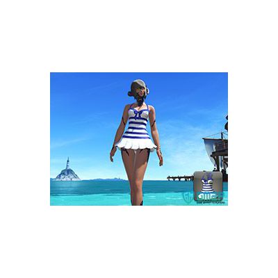 Striped Southern Seas Swimsuit - Final Fantasy XIV Mog Station - mmo ...
